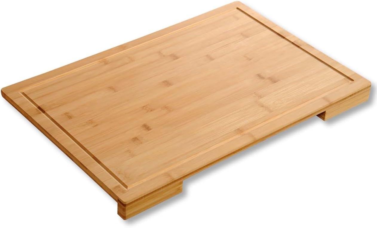 Relaxdays Schneidebrett aus Bambus H x B x T: ca. 5 x 56 x 38 cm ...