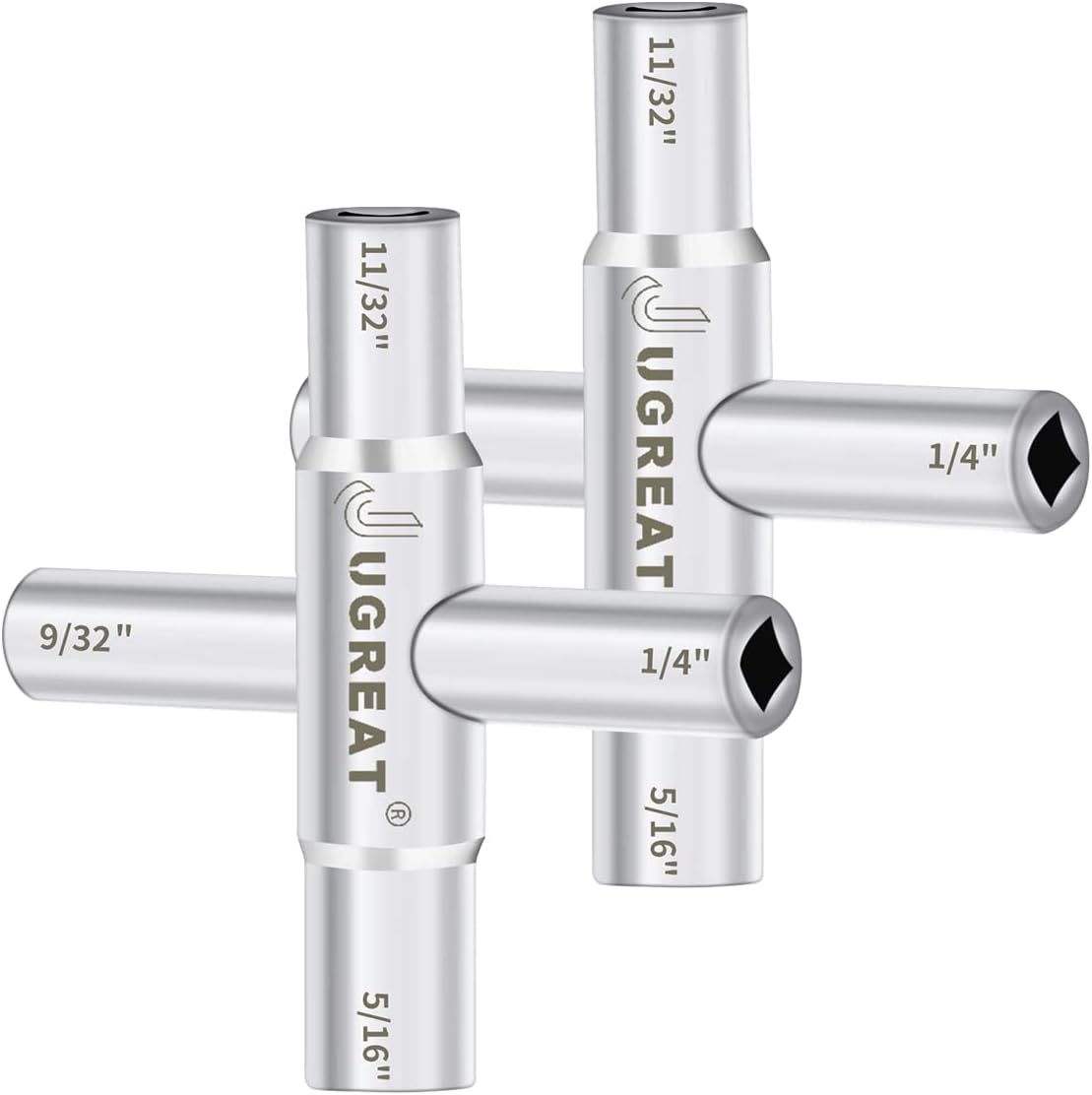 2 Pieces 4 Way Sillcock Key Steel Sillcock Wrench Water Utility Key for ...