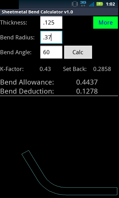 Sheetmetal Bend Calculator - App on Amazon Appstore