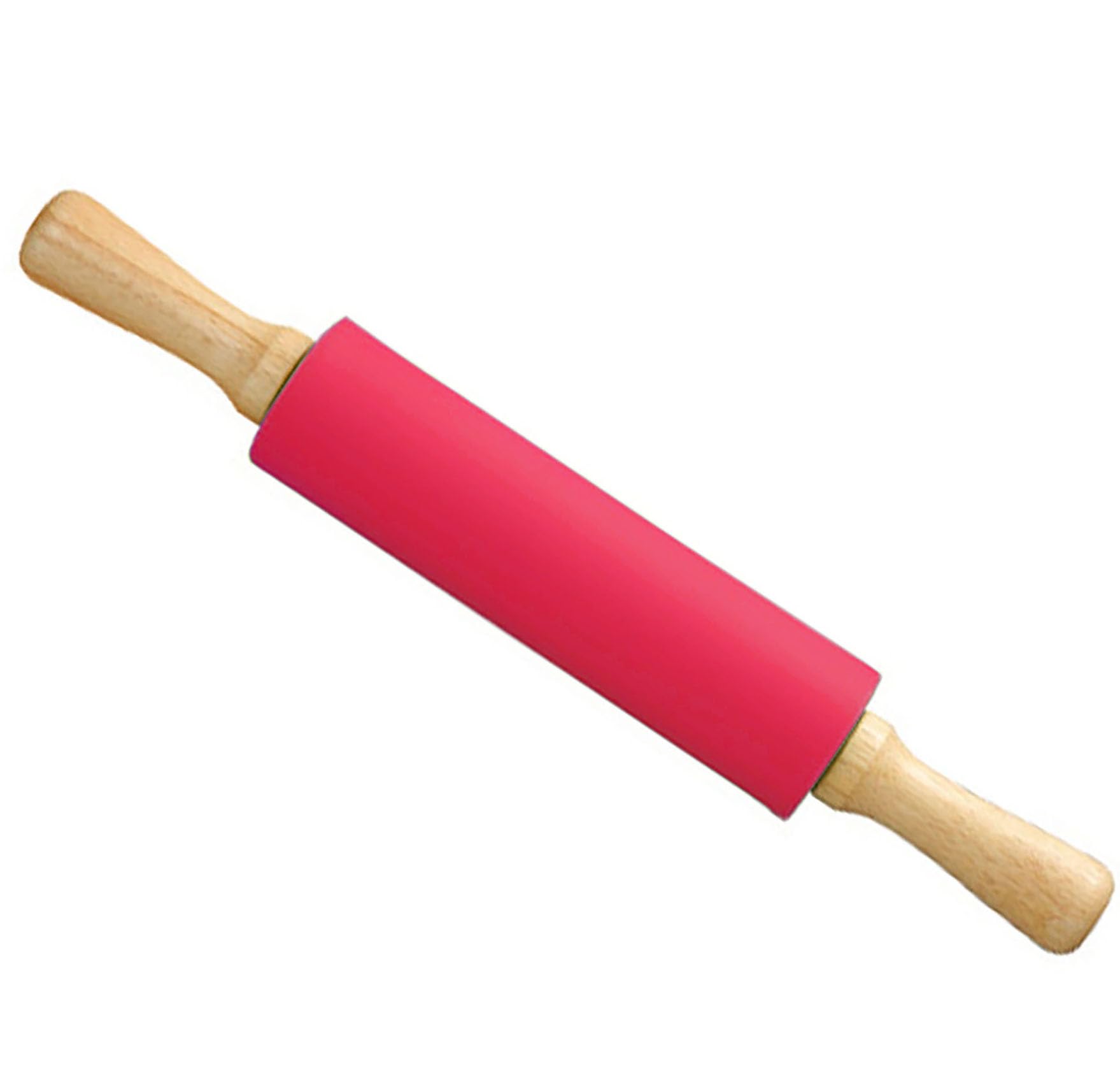 Amazon.com: Silicone Rolling Pin, 11.4 Inch Red Rolling Pin with Wooden ...