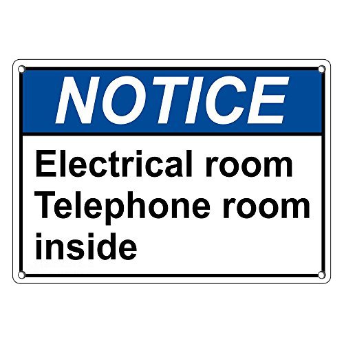 Amazon.com: Weatherproof Plastic ANSI Notice Electrical Room Telephone ...