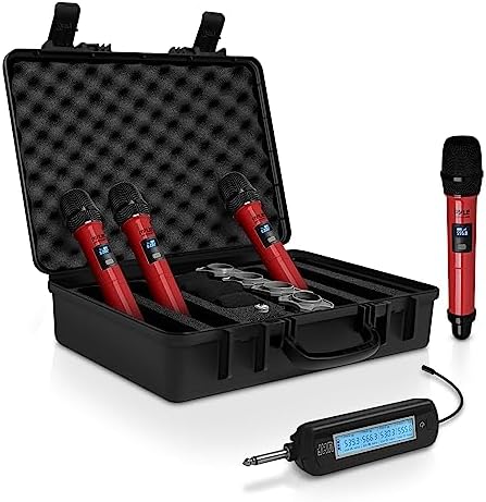 Amazon.com: Pyle Portable UHF Band Receiver System, 4 Channel Wireless ...