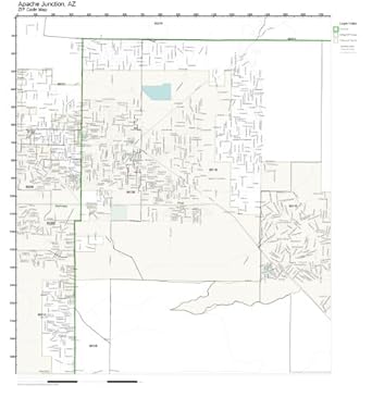 ZIP Code Wall Map of Apache Junction, AZ ZIP Code Map Laminated: Amazon ...