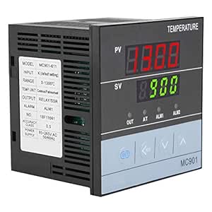 Yanmis MC901 Digital Temperature Controller, PID K Type Thermostat PT100 Sensor Input Relay SSR ...