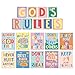 Amazon.com: S&O God's Rules 10 Commandments for Kids Poster & Card Set ...
