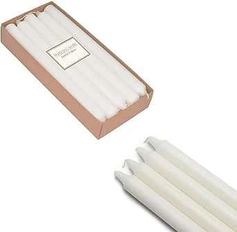 Amazon.com: VHD White Taper Candles – Set of 10 Scented Candle – 9 inch ...