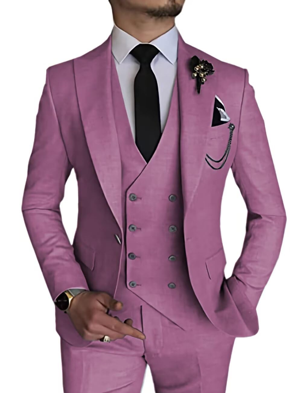 Snapklik.com : Wangyue Mens Suit Slim Fit 3 Piece Suit For Men Wedding Suits For Men Prom Suits ...