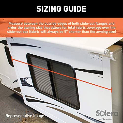 Solera V000168106 Black Slide Topper Awning - 8' (7'7" Fabric ...