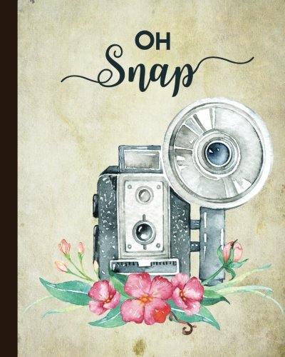 Oh Snap: Vintage Camera Bullet Grid Journal 8 x 10 Notebook with ...
