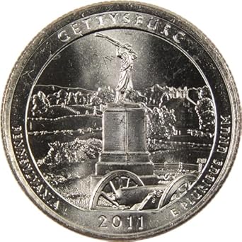 2011 P Gettysburg National Military Park Quarter Uncirculated Clad 25c ...