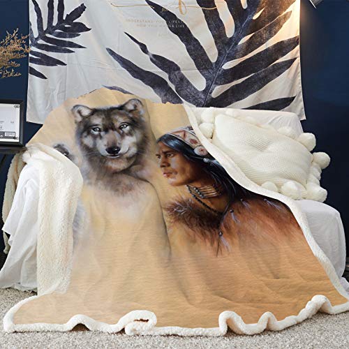 Chief Native Indian Fleece Blankets Indian Blanket Sold On Temu United