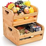 Stackable Bamboo Root Vegetable Storage Basket | The Green Head