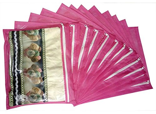 QTM Single Packing Saree Cover/Premium Clothes Cover Garment Organizer ...