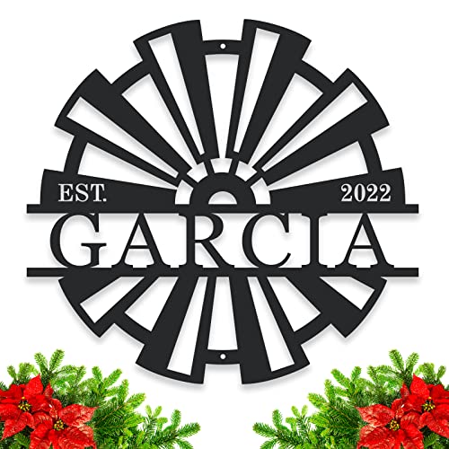 Amazon.com: Personalized Windmill Metal Sign Personalized Windmill Wall ...