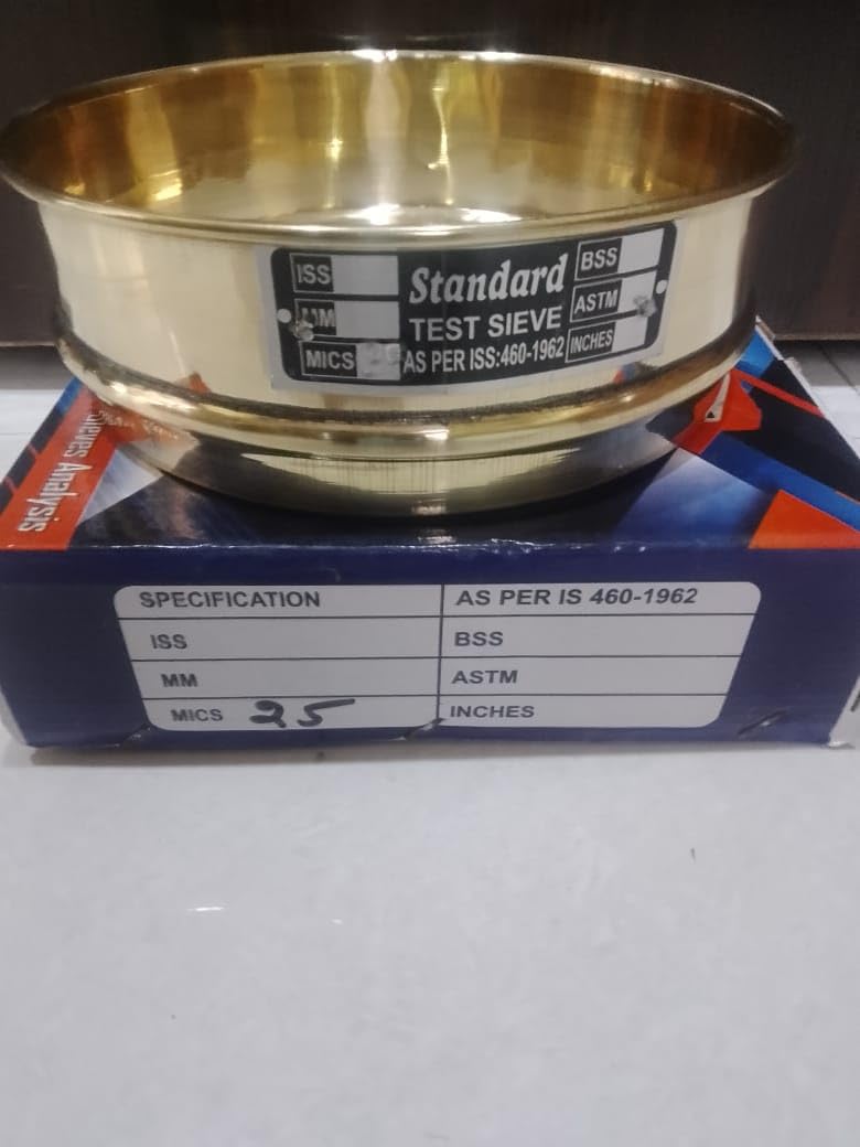 Buy Test Sieve-25 Micron Stainless Steel Mesh with Brass Frame ...