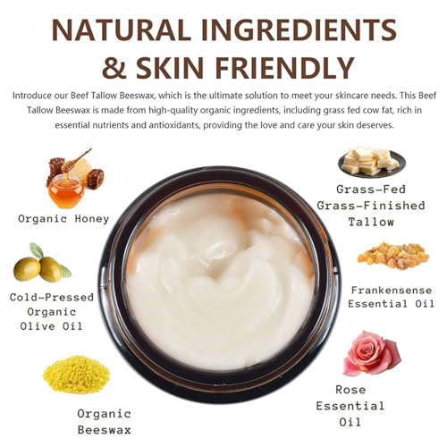 Beef Tallow Skin Care-Suif soins de la peau,Crème de suif de bœuf bio ...