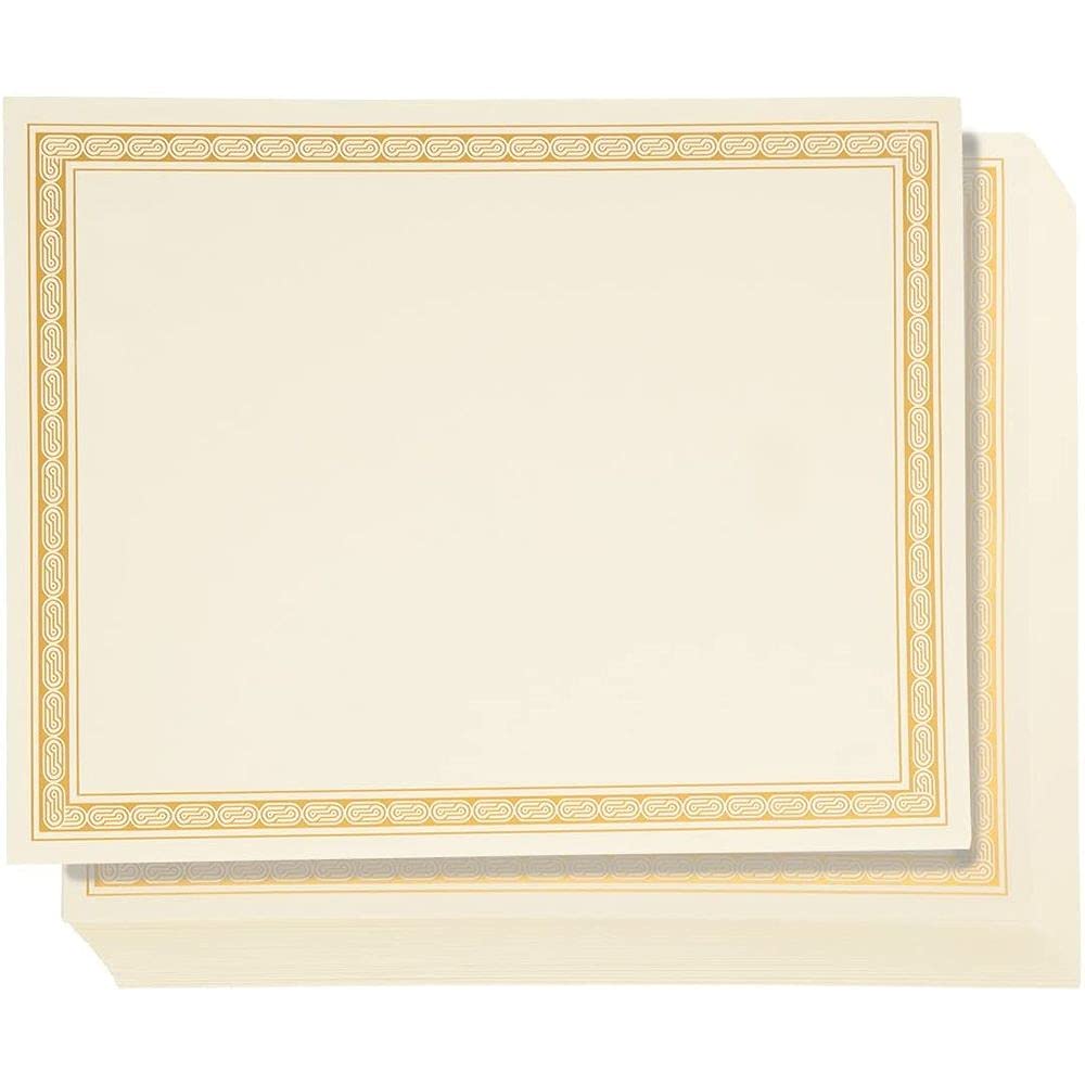 Buy Certificate Paper With Gold Foil Border Award Certificates Ivory buy-certificate-paper-with-gold-foil-border-award-certificates-ivory