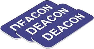 Amazon.com: Deacon 1 x 3 Name Tag, Blue (10 Pack) : Office Products