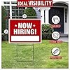 Amazon.com : Now Hiring Signs (3 Pack) – Premium LARGE 24” x 18” Signs ...