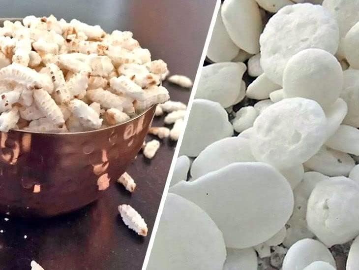 Diwali Poojan Kheel/Puffed Rice with Batasha Mix (200gm) Kheel Batasha ...