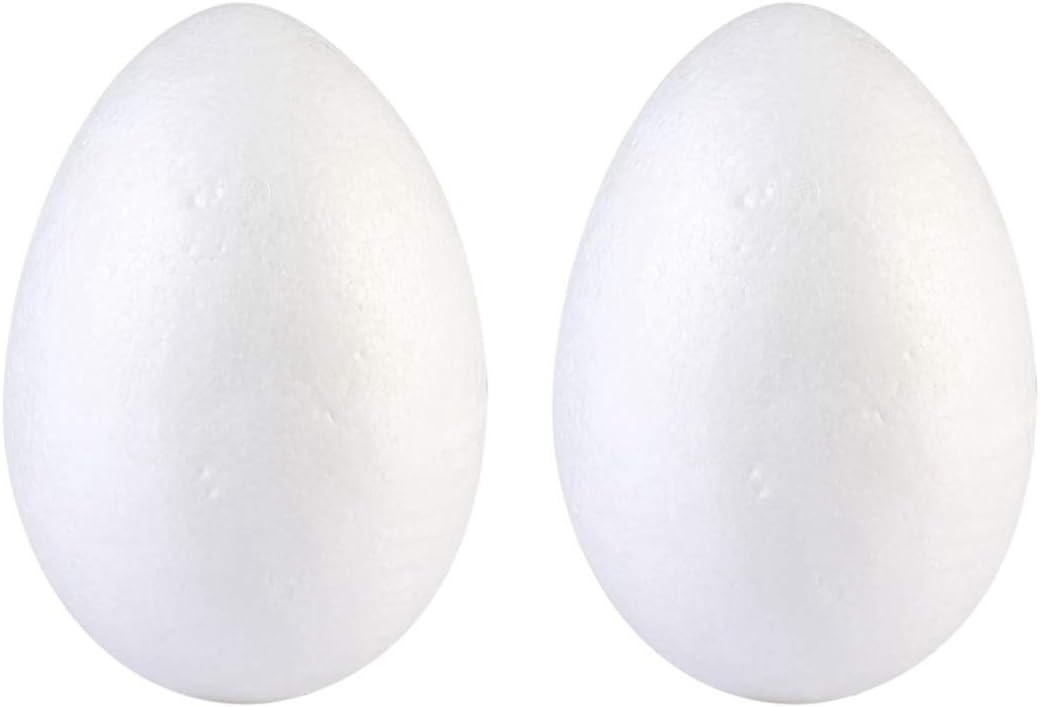 Amazon.com: BESTOYARD 2pcs 20cm White Styrofoam Eggs Easter Party Foam ...