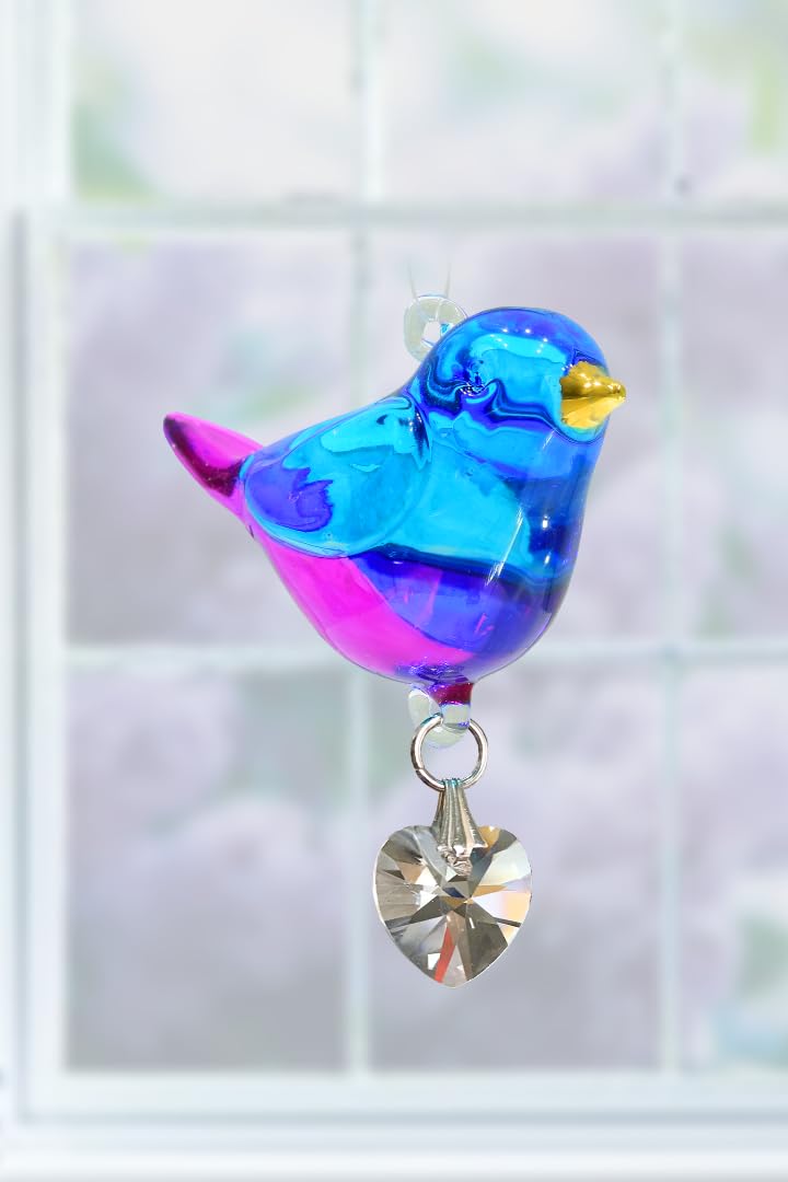 Wild Things Handmade Pretty Little Birds Glass Bird Suncatcher Crystal ...