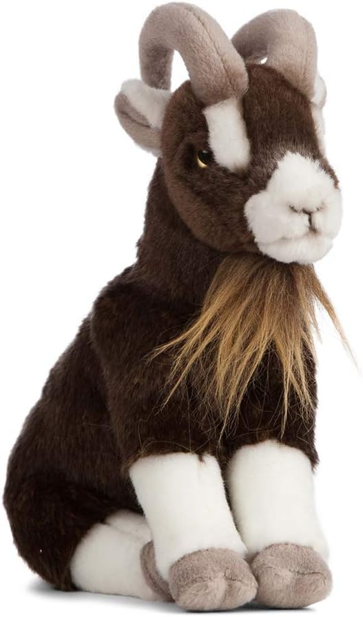 Living Nature Brown Goat, Realistic Soft Cuddly Goat Toy, Naturli Eco ...