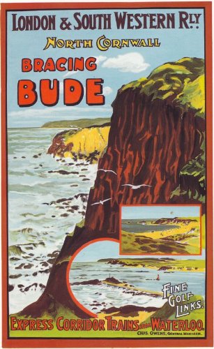 Early 20th Century LSW Railway Bude Poster A3 Reprint: Amazon.co.uk ...