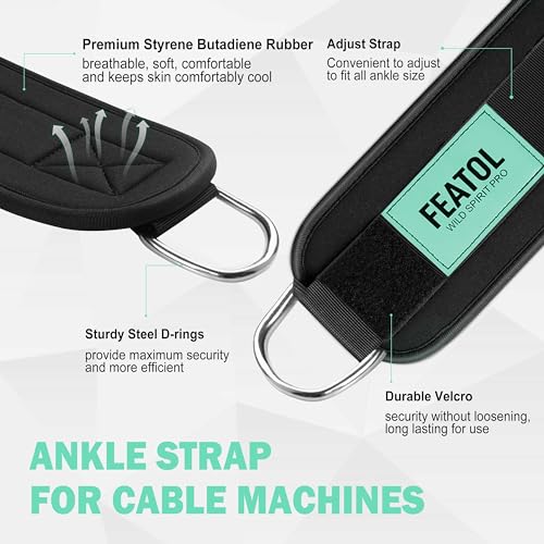 Snapklik.com : FEATOL Ankle Strap For Cable Machine, Cable Kick Back ...