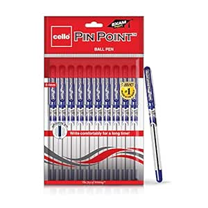 Cello Pinpoint Ballpoint Pens, Blue - Pack of 10 : Amazon.in: Office ...