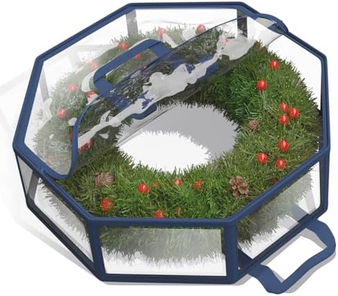 Amazon.com: Hearth & Harbor Wreath Storage Container - Clear Christmas ...