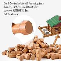 Amazon.com: Wondertoys 170 Pieces Wood Logs Set Ages 3+, Classic ...