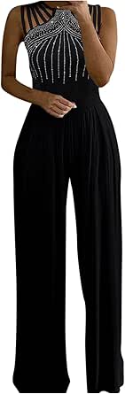 Amazon.com: Womens Dressy Jumpsuit for Wedding Guest Evening Cocktail ...