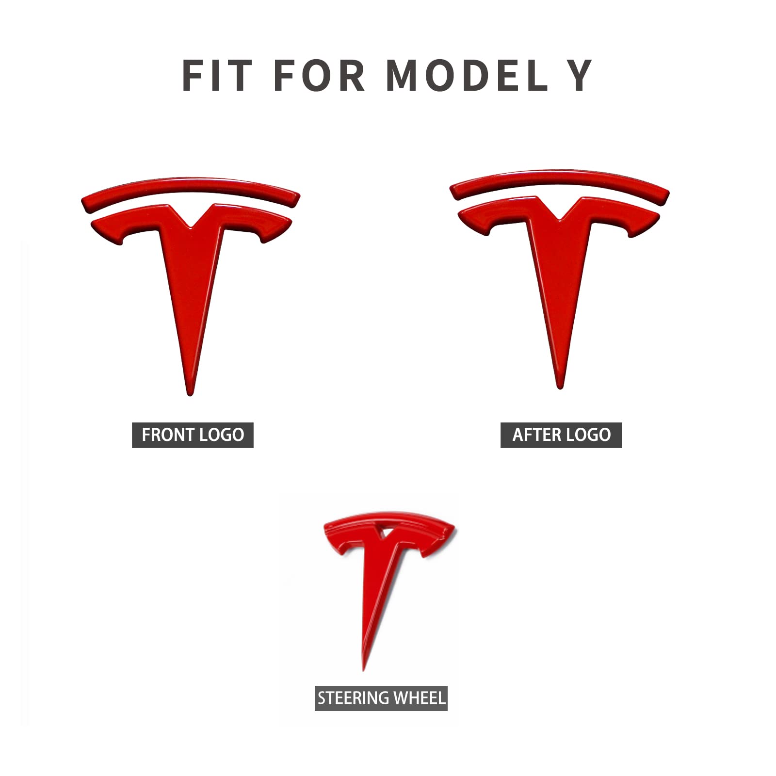 Snapklik.com : Powlamks Model Y Front Trunk/Rear Trunk Logo Sticker ...