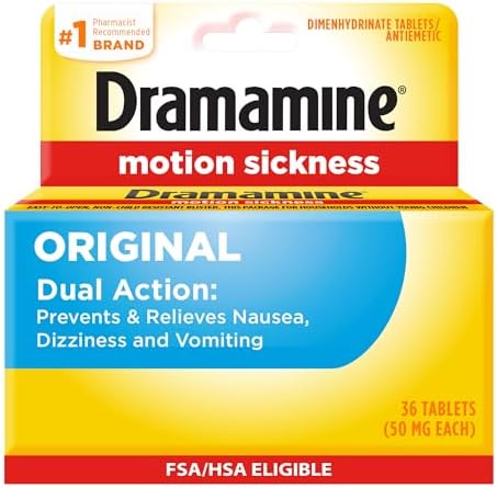 Amazon.com: Dramamine Motion Sickness Original, for Nausea Relief ...
