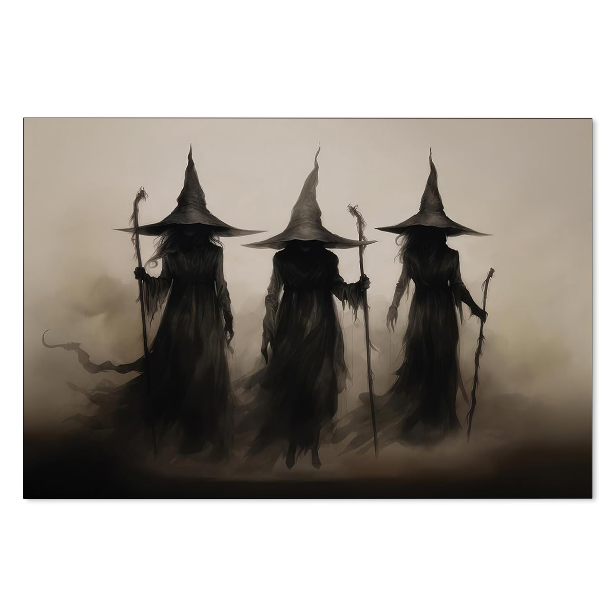Amazon.com: WBSTGUE Creepy Witchy Wall Art Moody Dark Gothic Posters Halloween Vintage Room ...