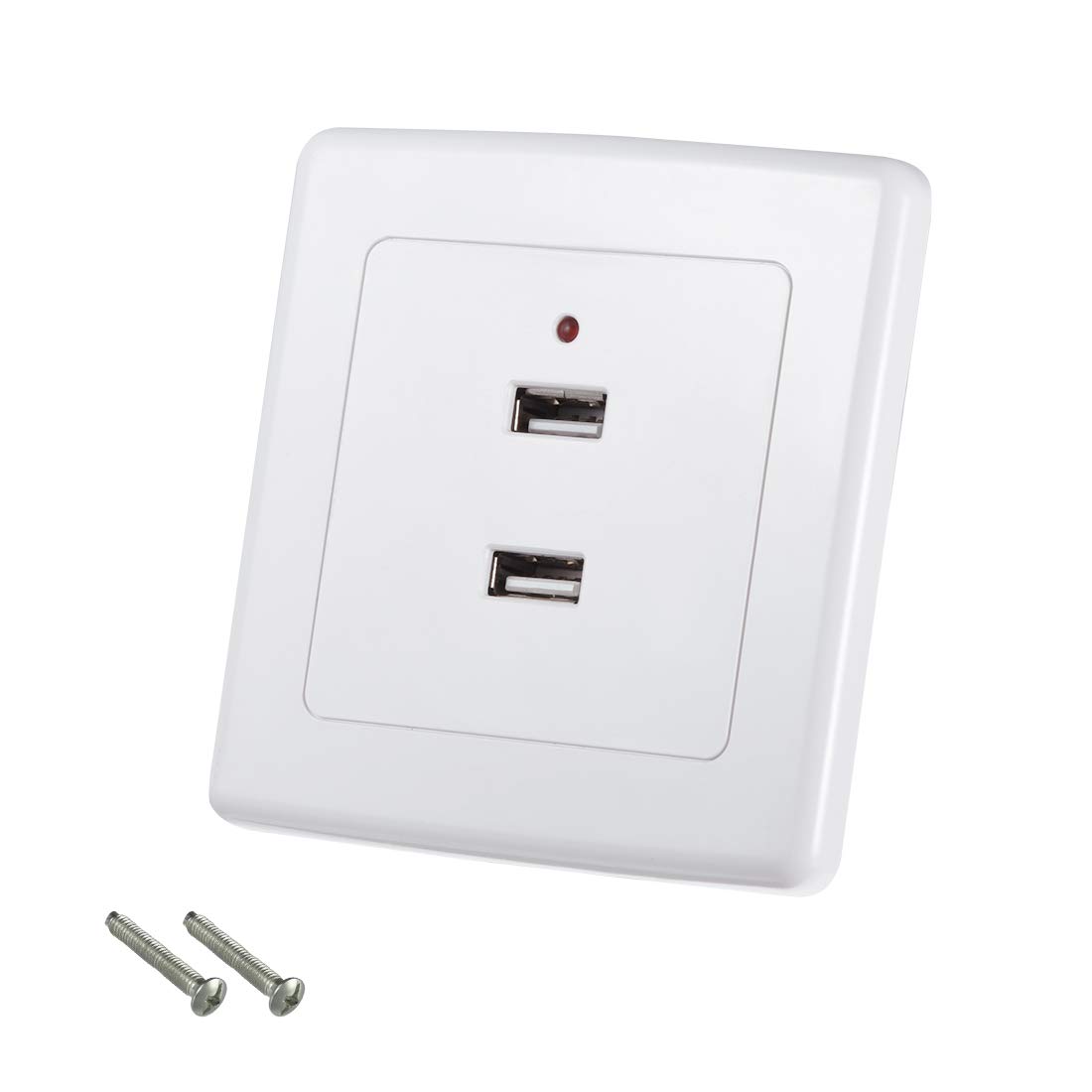 Amazon.com: uxcell 2-Port Dual USB Wall Plate Charger Outlet Mount ...