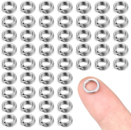 30pcs Split Rings, 6mm Mini O Ring Stainless Steel Key Chain Rings ...