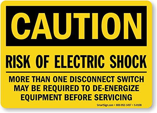 Caution: Risk Of Electric Shock, More Than One Disconnect Switch May Be ...