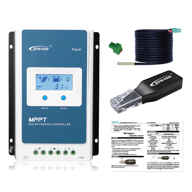Snapklik.com : MPPT Solar Charge Controller 40A 12V/24V Auto Max PV ...