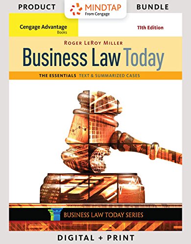 Buy Business Law Today, the Essentials + Mindtap Business Law, 1-term ...