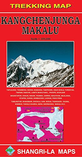 Kangchenjunga- Makalu - trekking Map - Scale 225 000: Shangrilamap ...