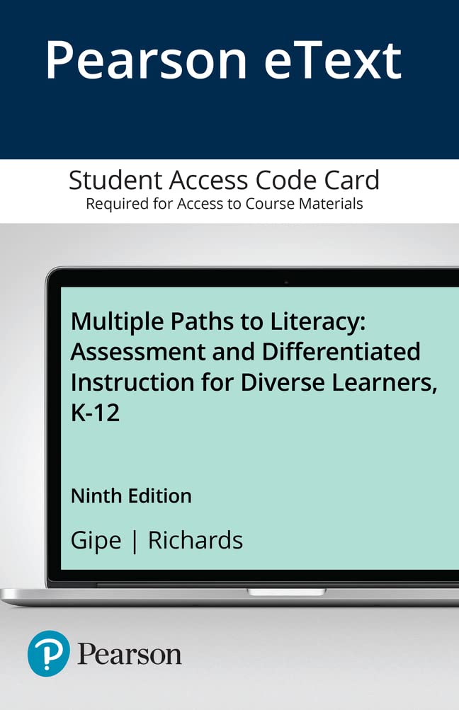 Buy Multiple Paths to Literacy: Assessment and Differentiated ...