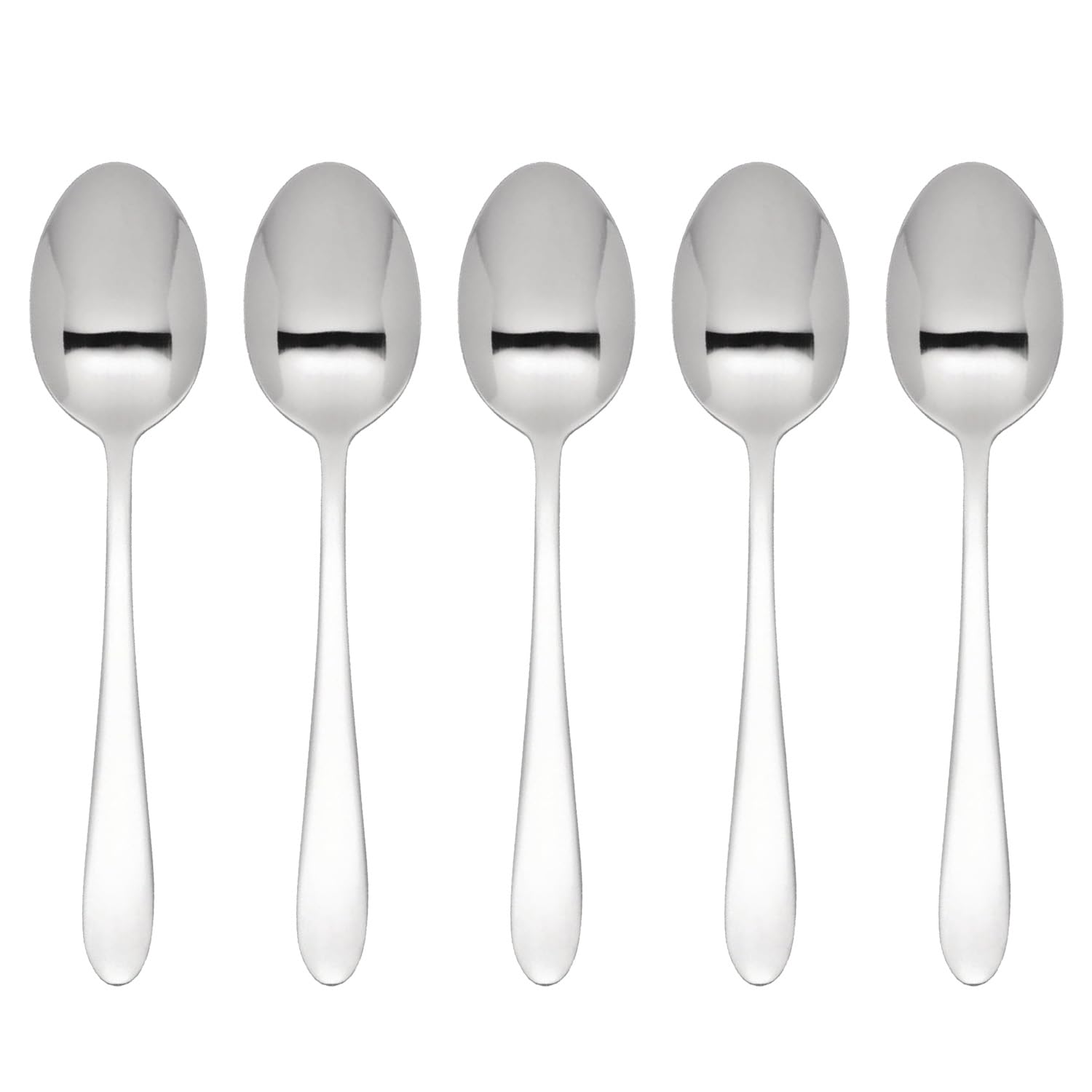 Stainless Steel Teaspoons Set of 5 - Durable, Rust-Resistant, Mirror ...