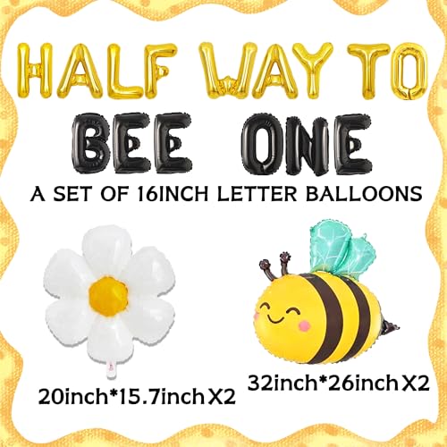 Snapklik.com : Half Way To Bee One Decoration Bee Half Birthday ...