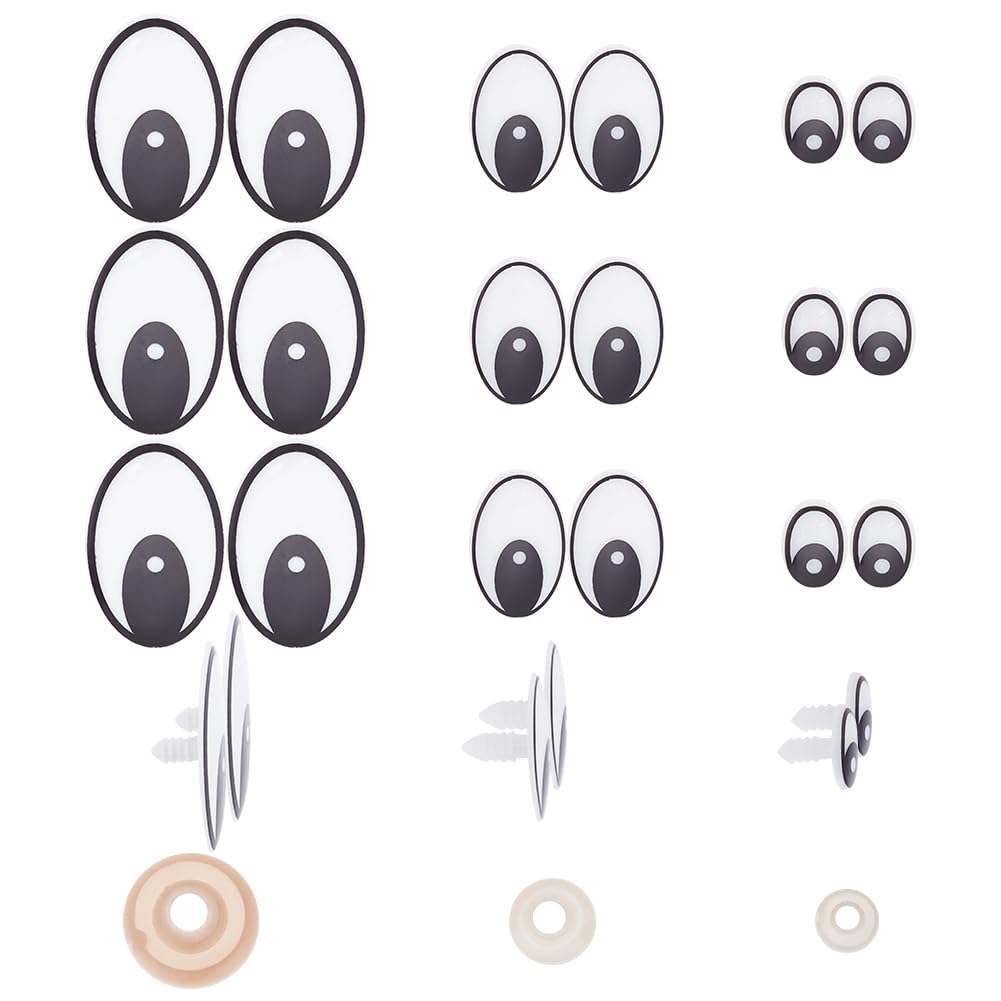 9 Mm Safety Eyes 120 Sets 9 Styles Plastic Craft Eyes, Cartoon False ...