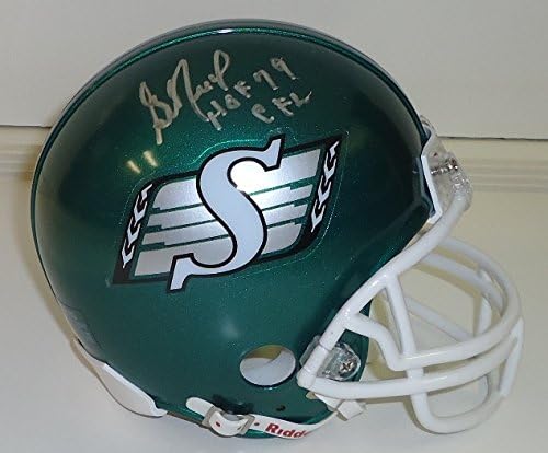 GEORGE REED AUTOGRAPHED SASKATCHEWAN ROUGHRIDERS CFL MINI HELMET WITH ...