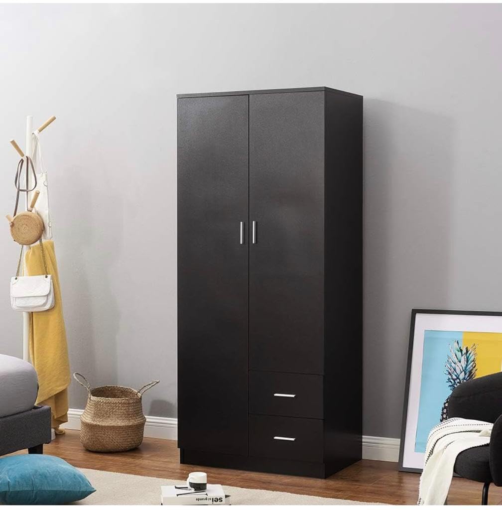 CASPIAN Furniture 2 Door Wardrobe With Mirror For Bedroom |Value ...