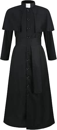 Amazon.com: GRAJTCIN Mens Priest Costume Clergy Robe Praise Worship ...