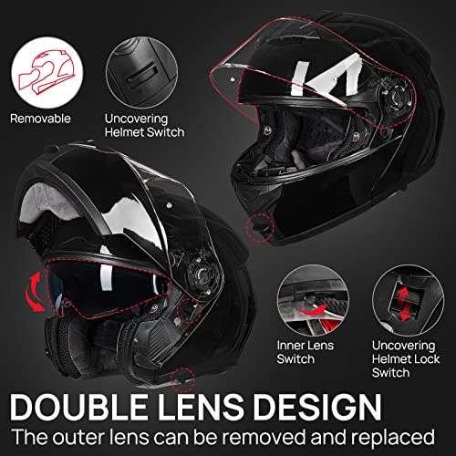 Snapklik.com : ILM Adult Motorcycle Modular Full Face Helmet Flip Up ...